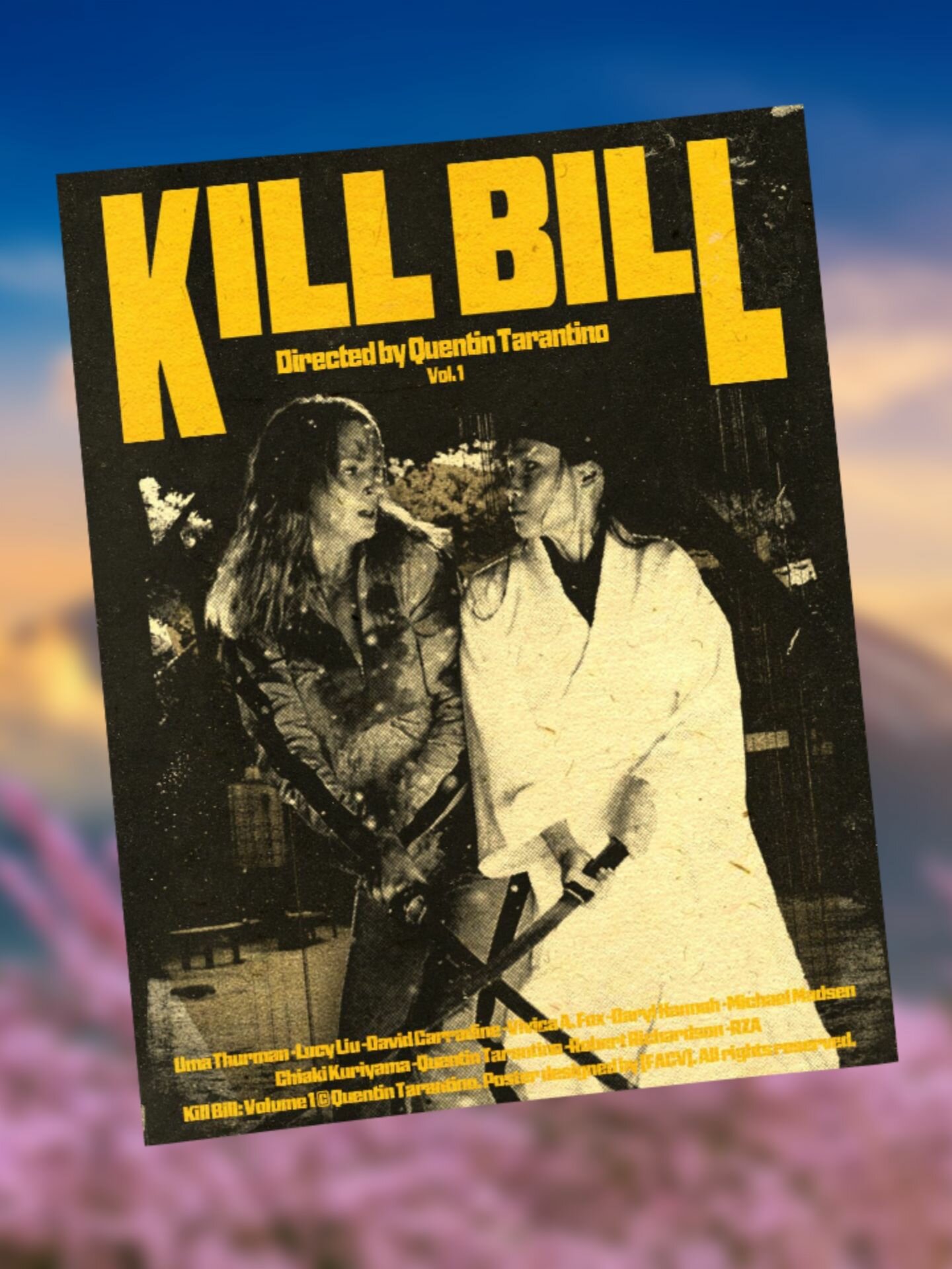 Постер pinterest "Убить Билла", 29.7х42см, А3, глянцевый