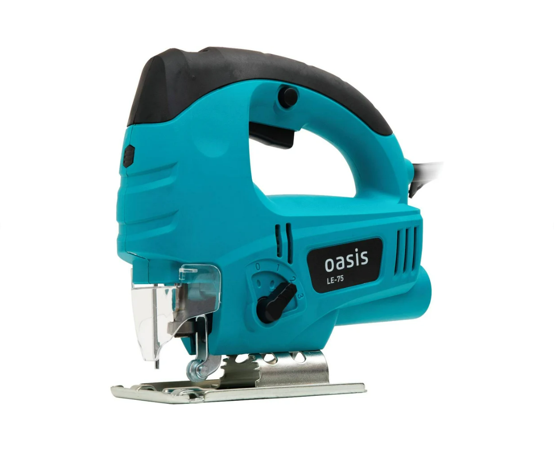 Лобзик (электролобзик) строительный электрический сетевой Oasis LE 75 Мощность 750Вт, 800-3000 об/мин, гл. пропила: дер.65мм/мет.10мм