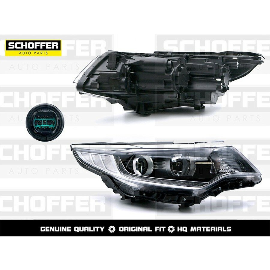 Фара правая LED/галоген Kia Optima (IV 2016-2018) от официального дистрибьютора, SCHOFFER, артикул SHF12021