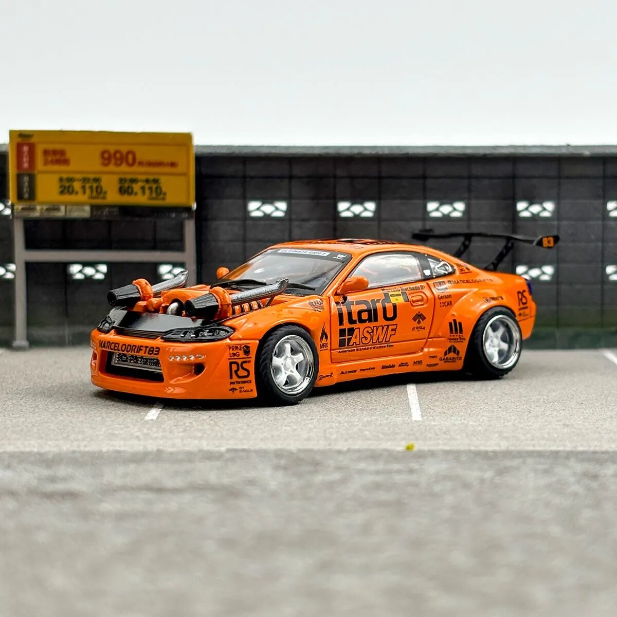 Миниатюрная модель автомобиля из литого металла Ниссан Сильвия S15 модель автомобиля Игрушки 1:64 Nissan Silvia S15