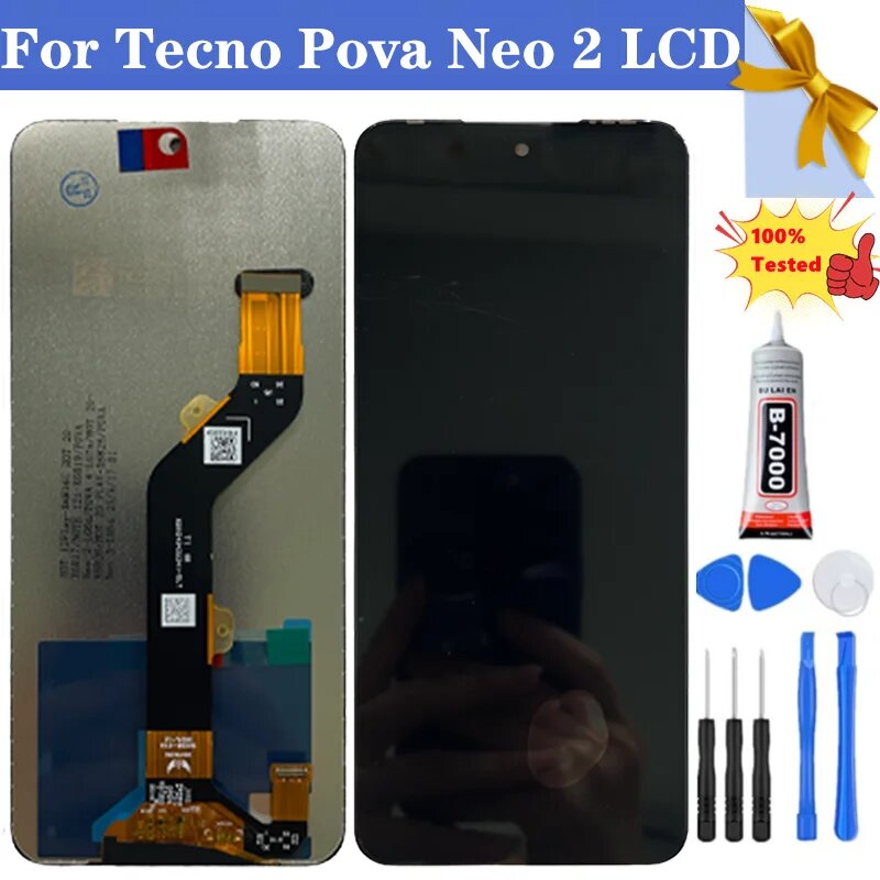 6,82-дюймовый ЖК-дисплей для Tecno Pova Neo 2 LG6n, дигитайзер сенсорного экрана в сборе для Tecno Pova Neo2, запасные части для ЖК-дисплея