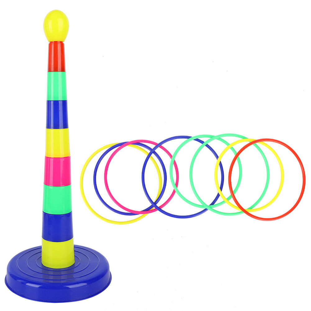 Набор для игры в кольцеброс с колоннами и кольцами, игрушка для активных игр родителей и детей для дома