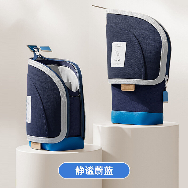 Пенал Cambridge Tree, для девочек, темно-синий, 2024 год