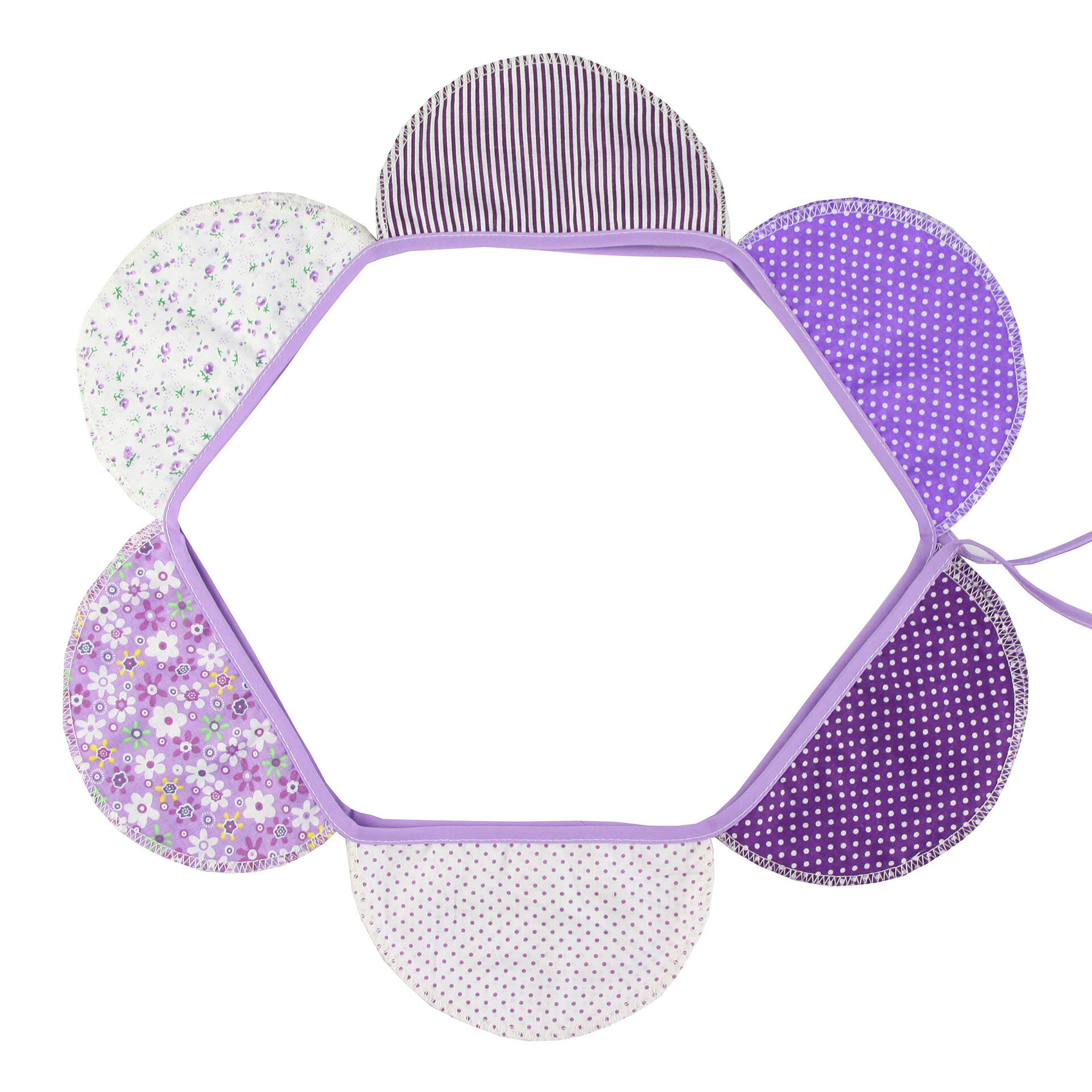 Флаг-гирлянда SJQ007, хлопковый, полукруглый, цветной