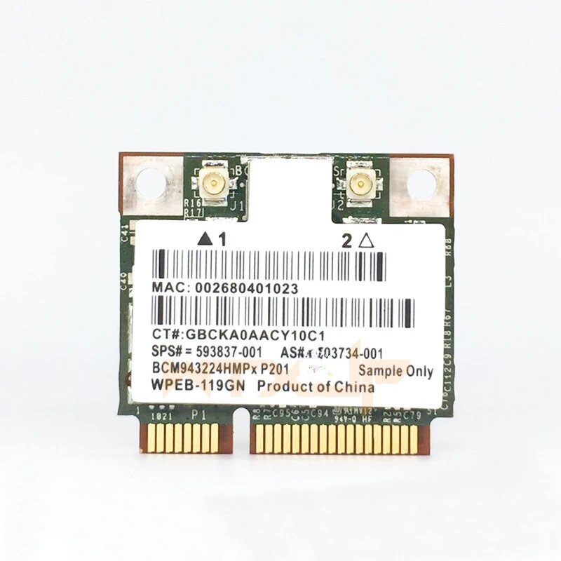 Оригинальная модель BCM943224, 300 м, двойной диапазон, эта Встроенная Беспроводная Сетевая интерфейсная карта WIN10, универсальная машина, рекламная машина