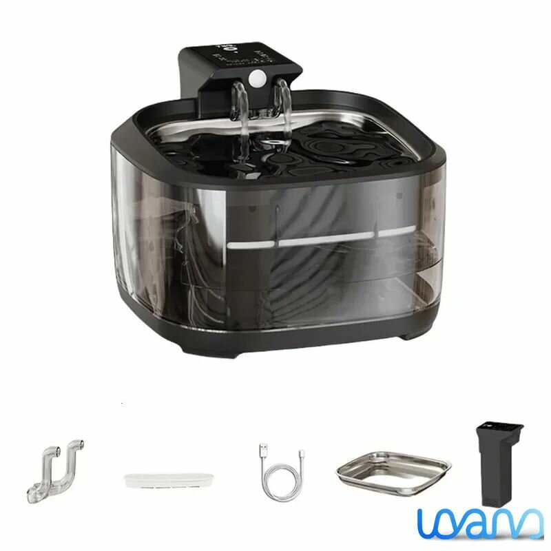 Автоматическая поилка для питомцев 4,5 л, Черный