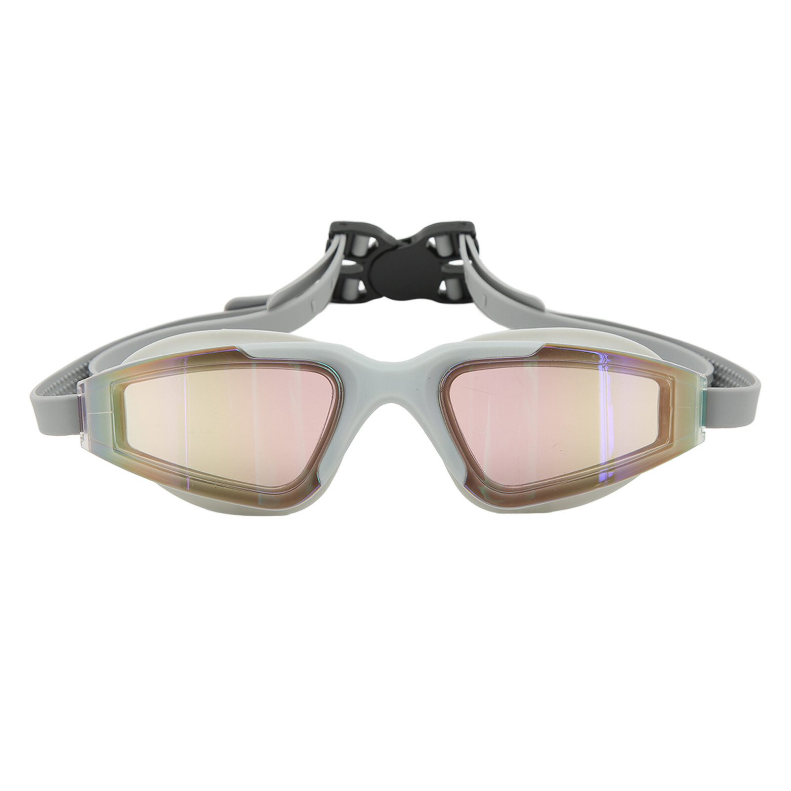 Плавательные очки с защитой от запотевания, водонепроницаемые, силиконовые, с широким углом обзора, для взрослых и детей, серые.