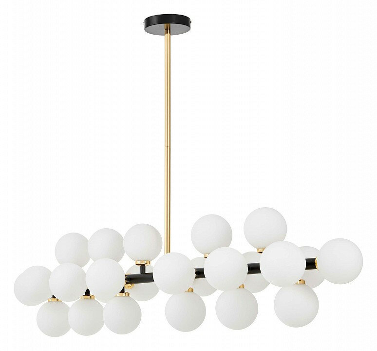 Люстра на штанге LUMINA DECO MARSIADA LDP 6033-24 BK+GD