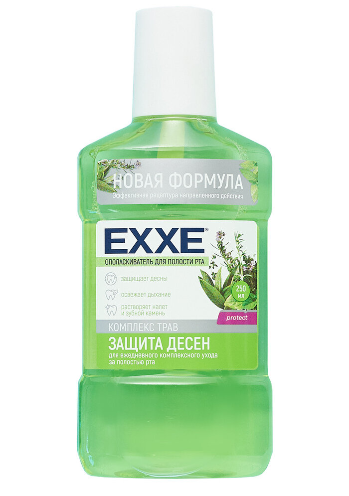 Exxe Защита Десен Ополаскиватель для полости рта "комплекс трав" 250 мл.