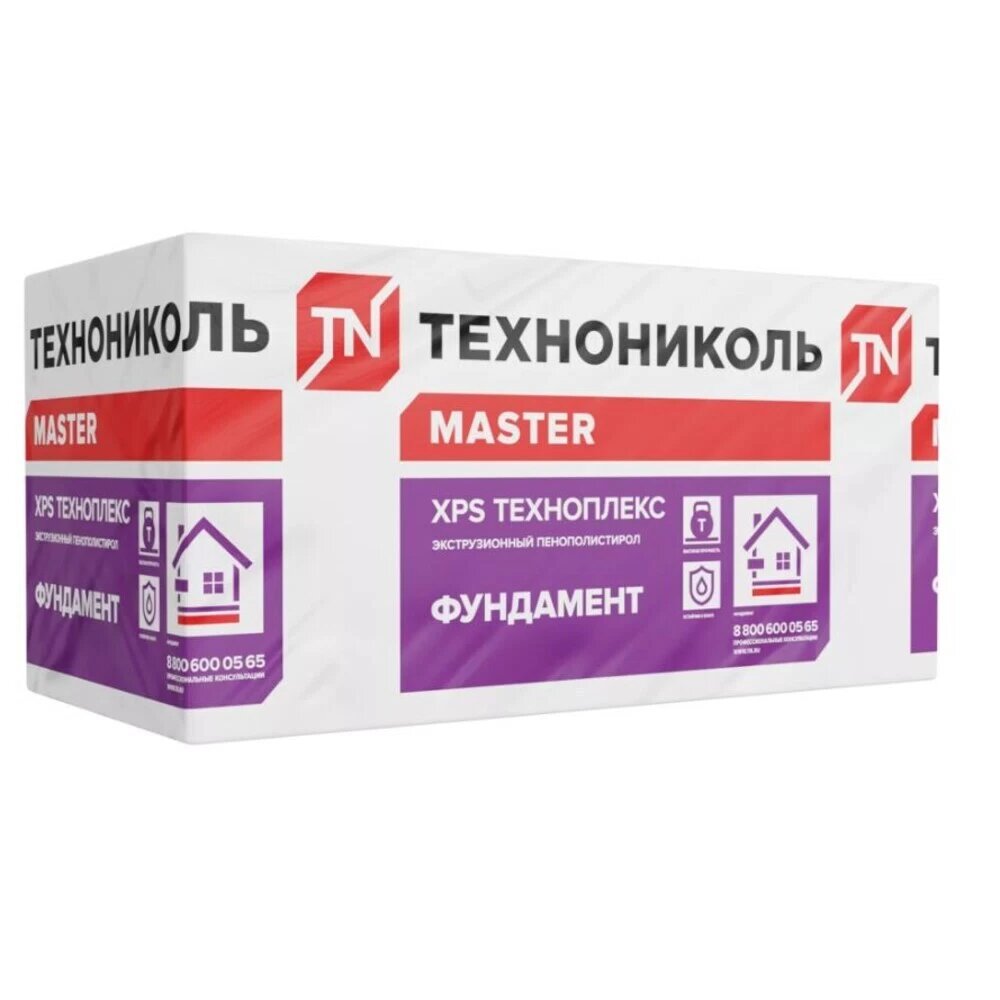 Экструдированный пенополистирол Технониколь Техноплекс Фундамент 100х580х1180 мм Технониколь 124988