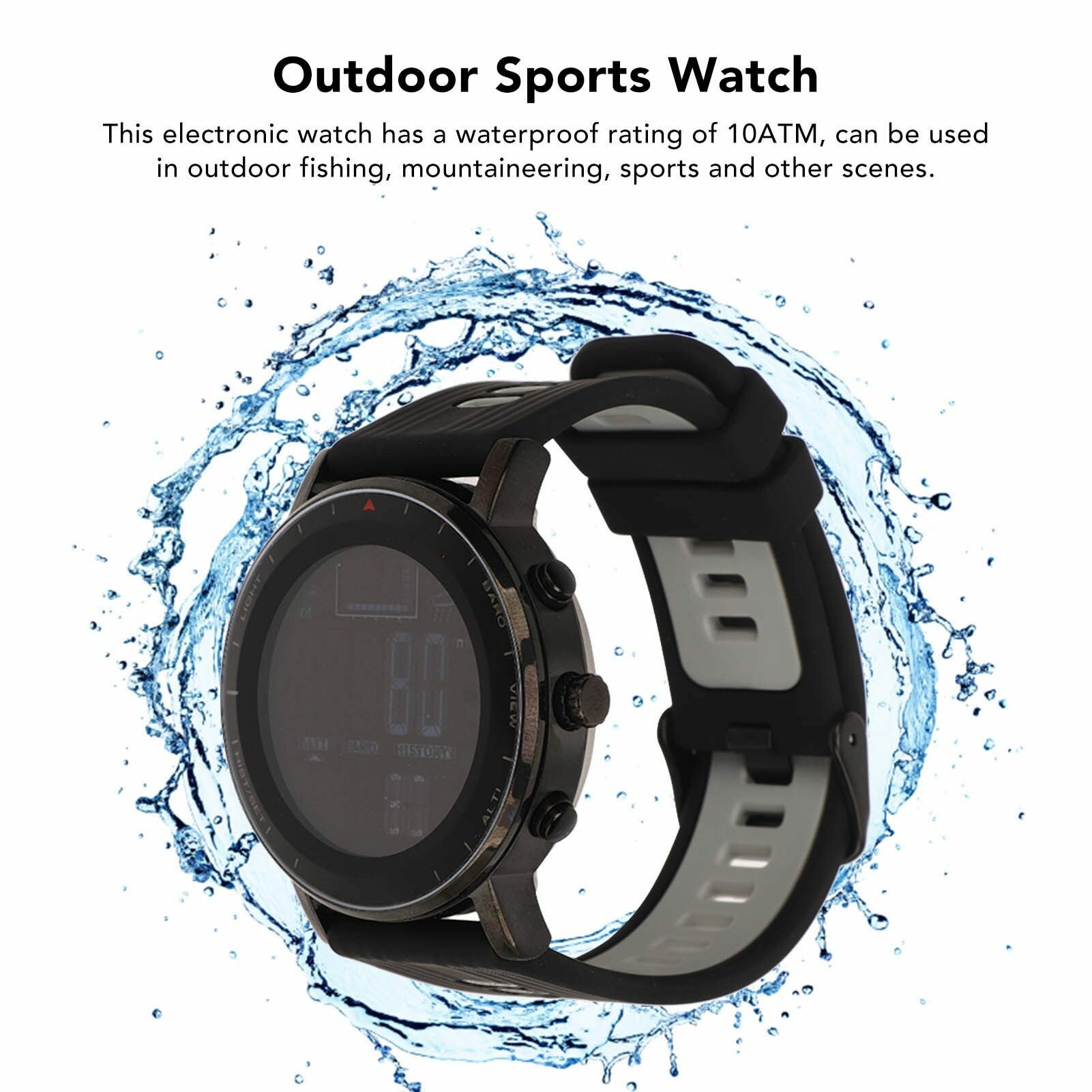 Наручные спортивные часы с измерением давления воздуха для рыбной ловли и походов