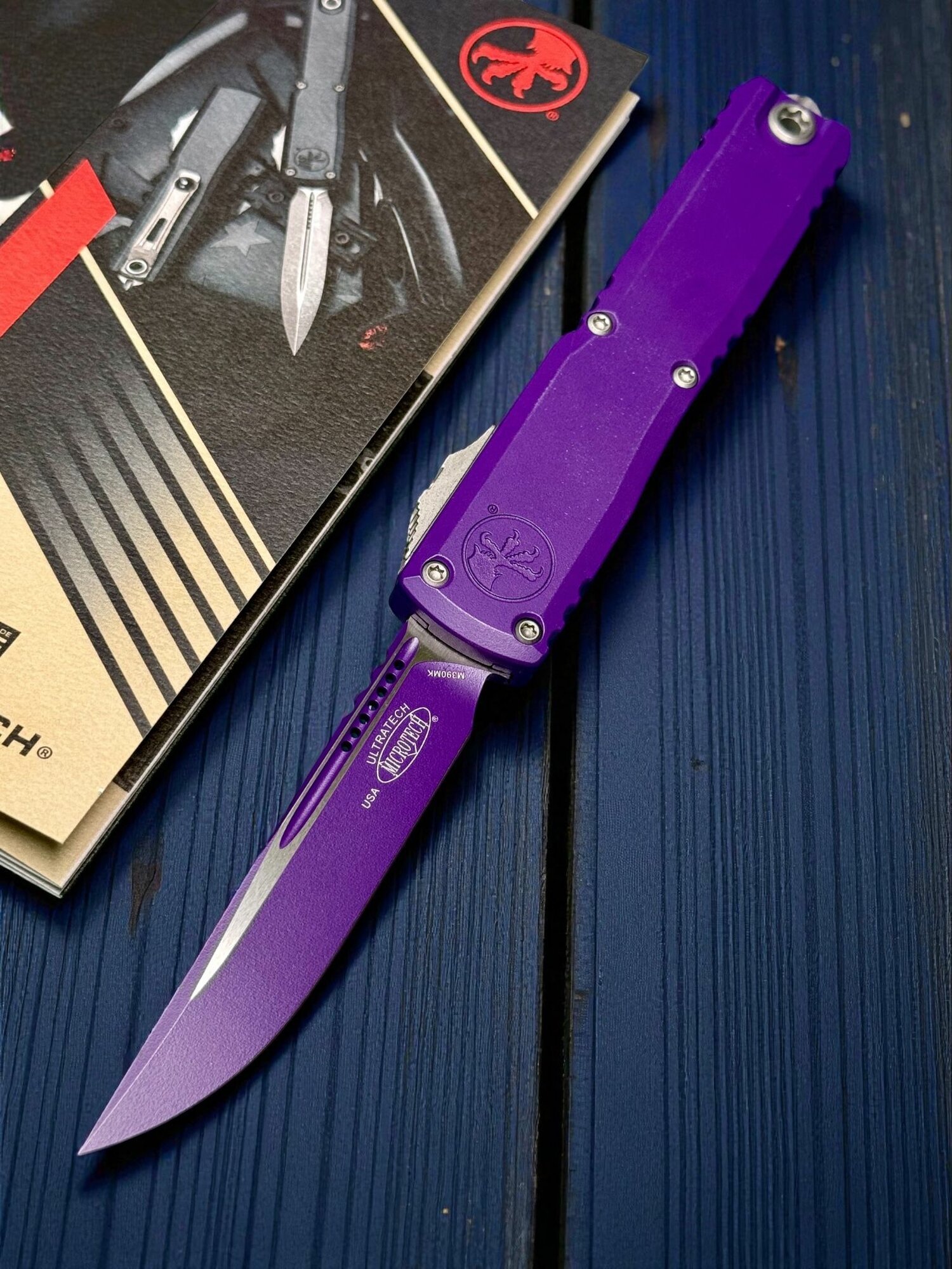 Нож складной MicroTech MCT11211PUC16Z Ultratech Gen III ZBP, Purple
