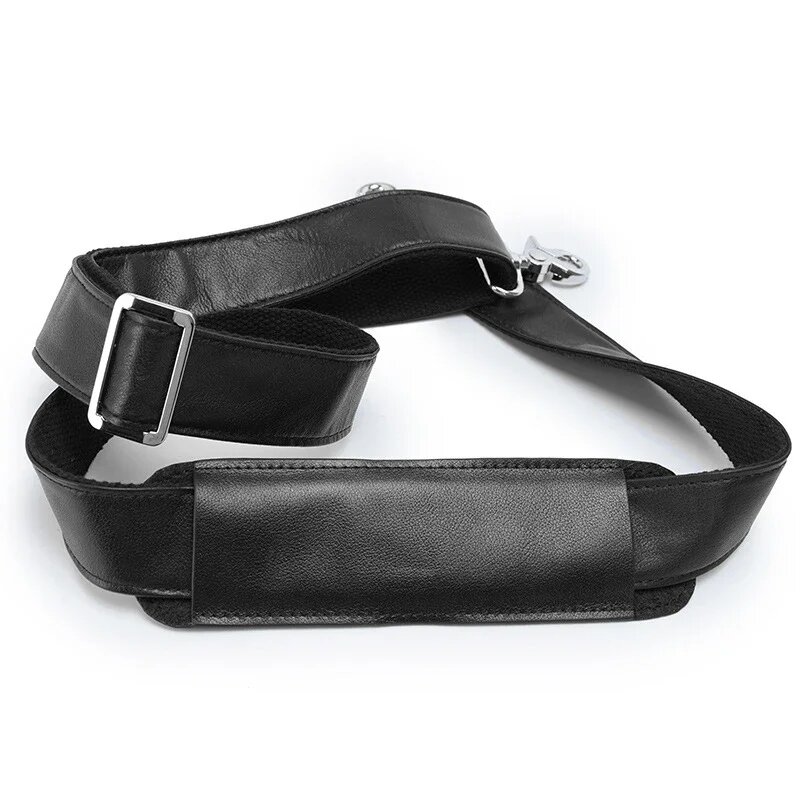 Высококачественный кожаный плечевой ремень Crazy Horse, ремни из натуральной кожи для дорожной сумки, портфеля, ремешка для сумок Черный, black