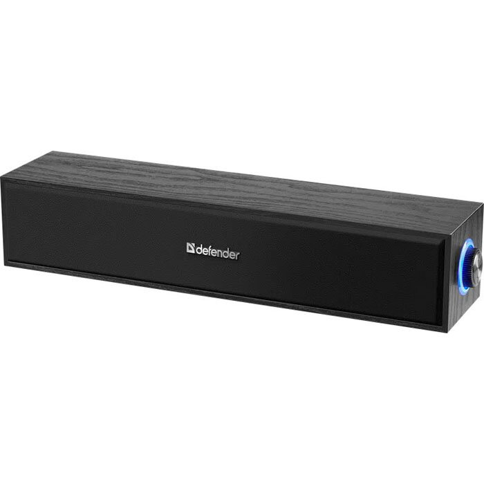 Саундбар Defender Z13, 6 Вт, подсветка, деревянный корпус, чёрный