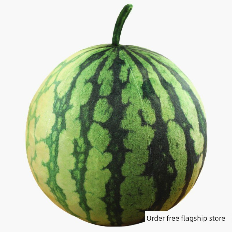 Большая реалистичная 3D-игрушка-подушка в виде арбуза, плюшевая кукла, фруктовый декор, реквизит, украшение, детская