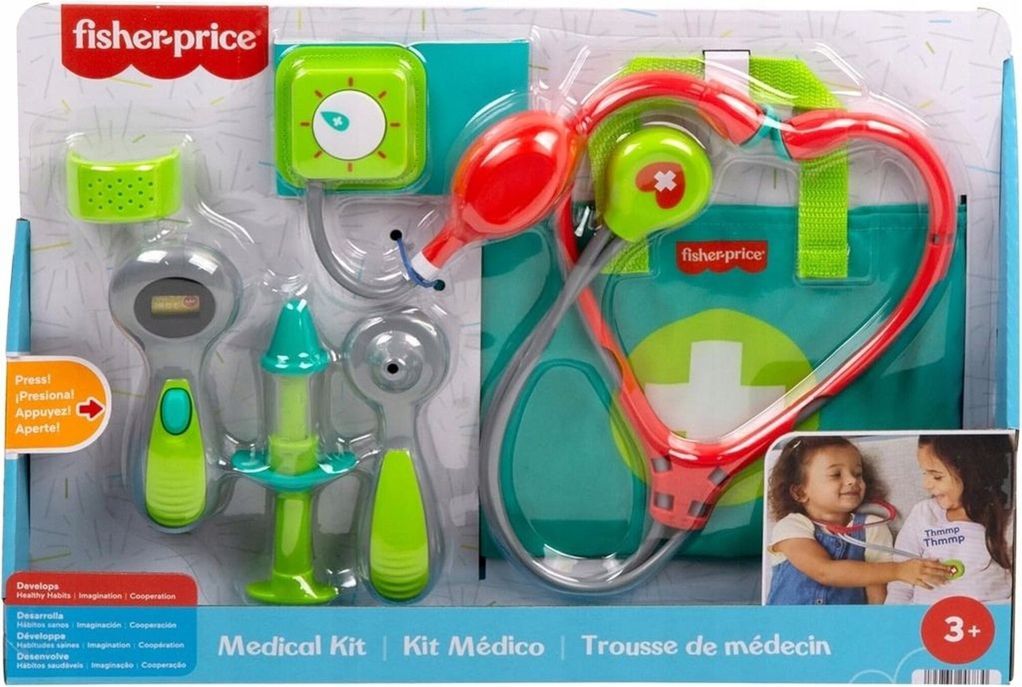 Игровой набор Fisher-Price LITTLE DOCTOR - Игрушечный Набор доктора с 7 инструментами для игры - Фишер Прайс HYH26