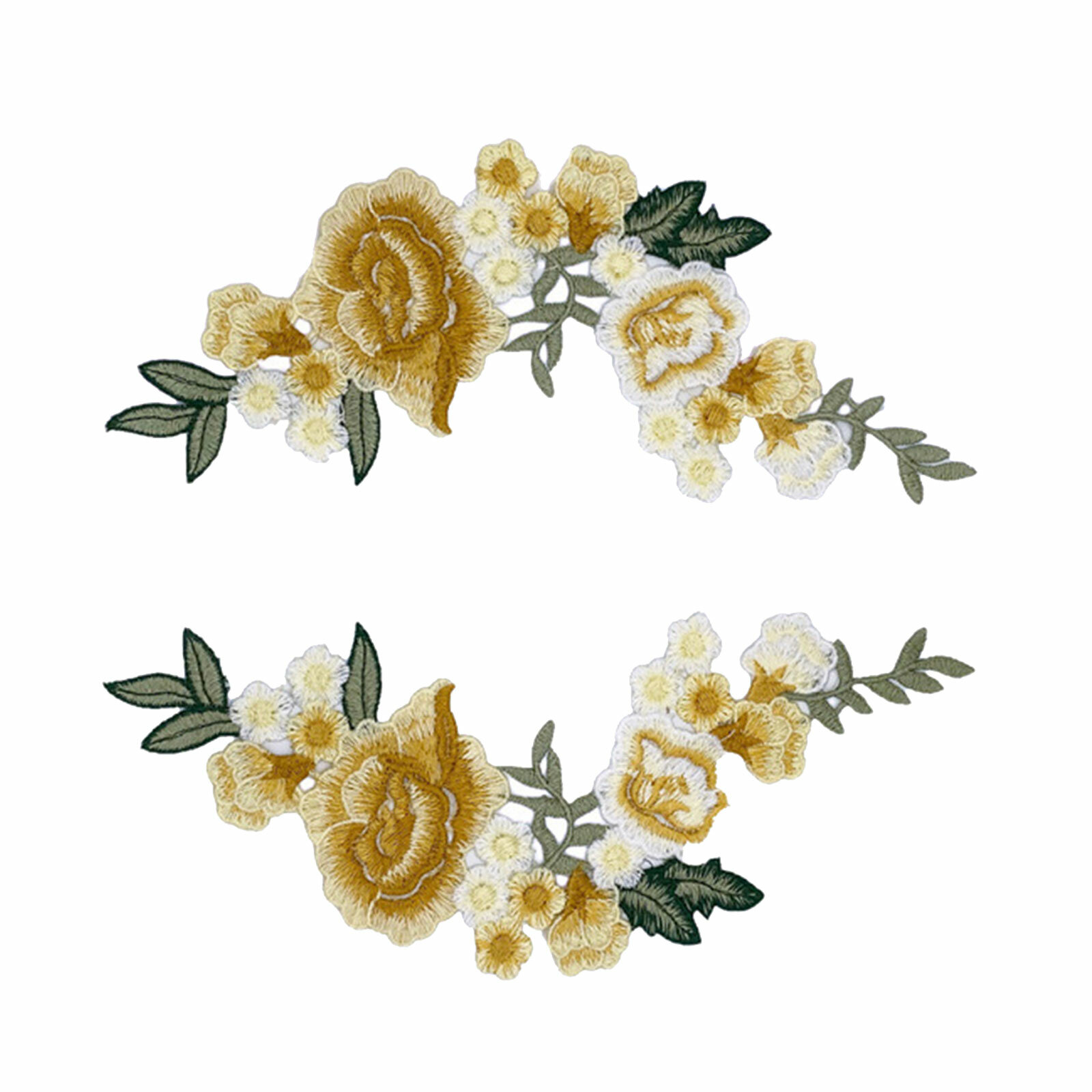 1 пара вышитая цветочная аппликация шить на пятнах