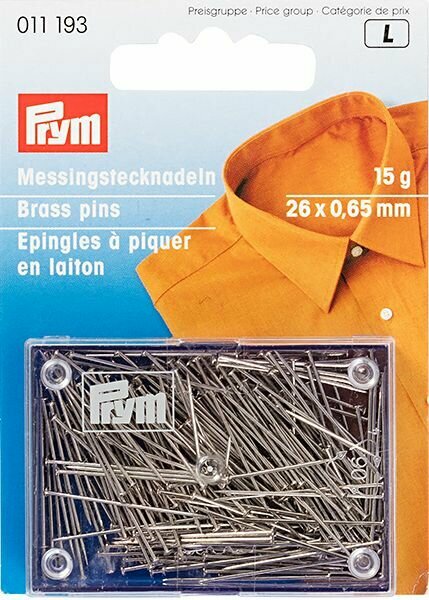 Булавки-гвоздики 26х0,65мм в коробке 15г, Prym