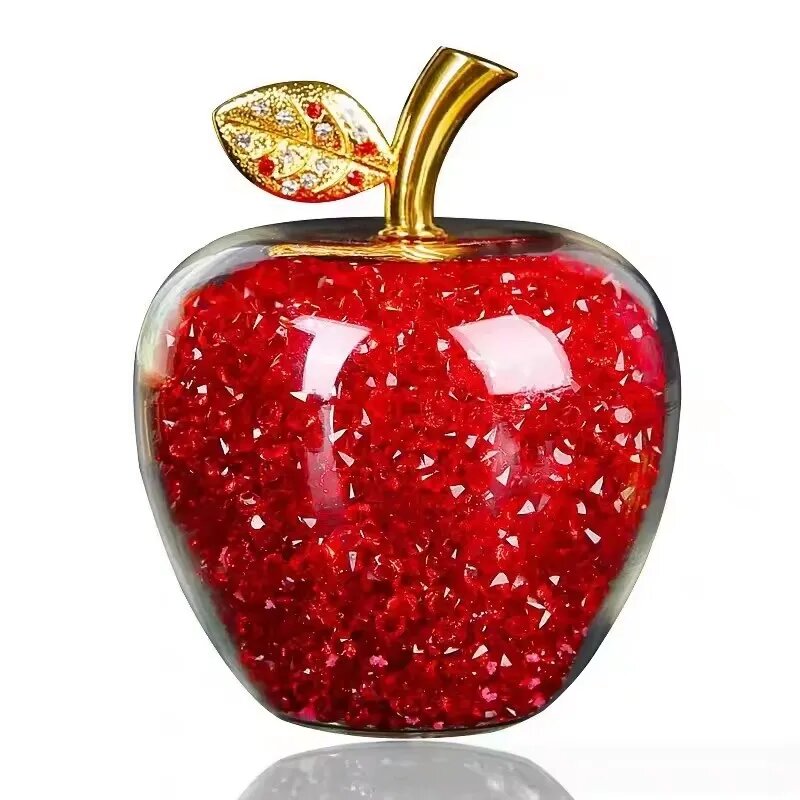 Хрустальная статуэтка яблока Красный, red