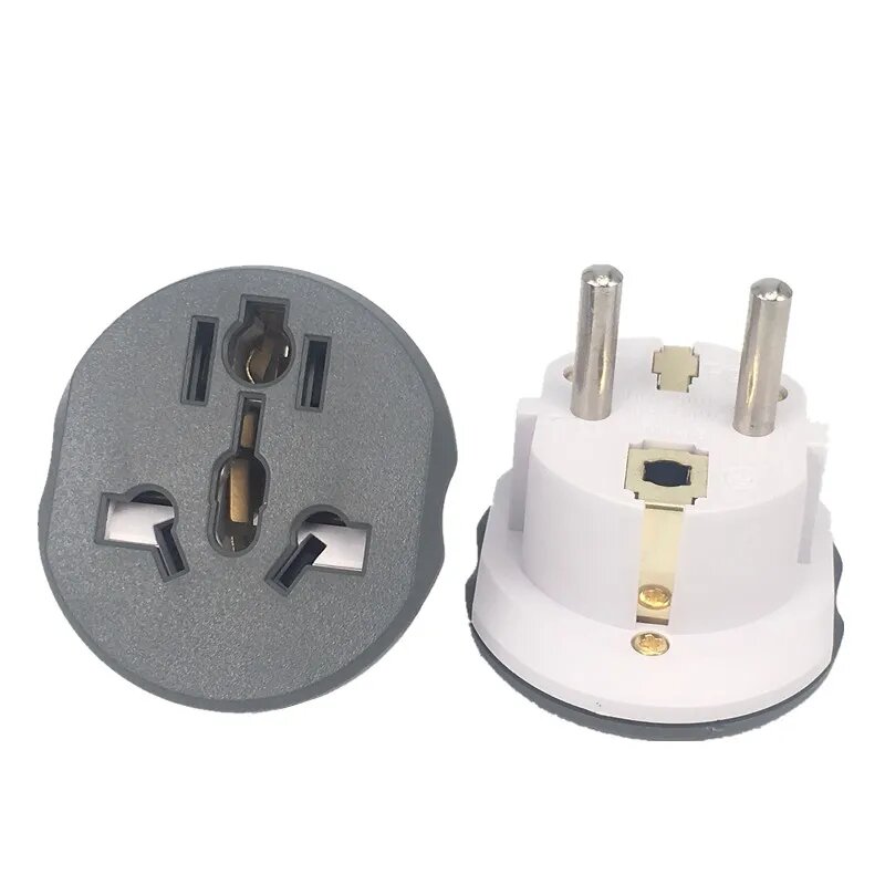 Европейский адаптер для розеток, серый