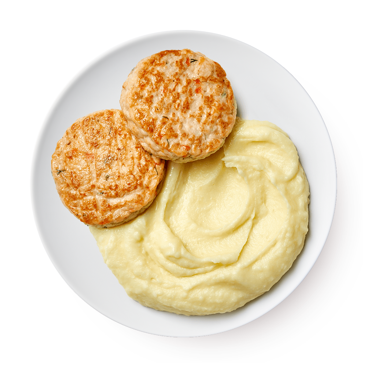 Котлеты щучьи Братья Караваевы, с картофельным пюре, в пластиковом контейнере, 250 г