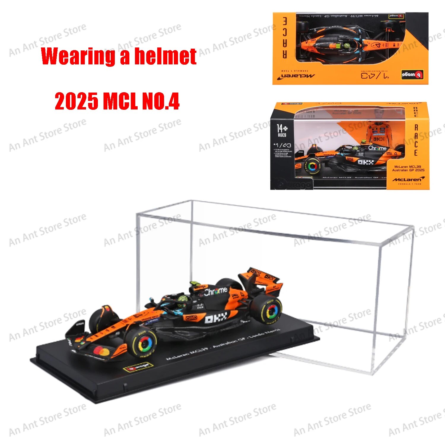 Burago McLaren MCL39 #4 1:43, цвет mcl39-4 jing