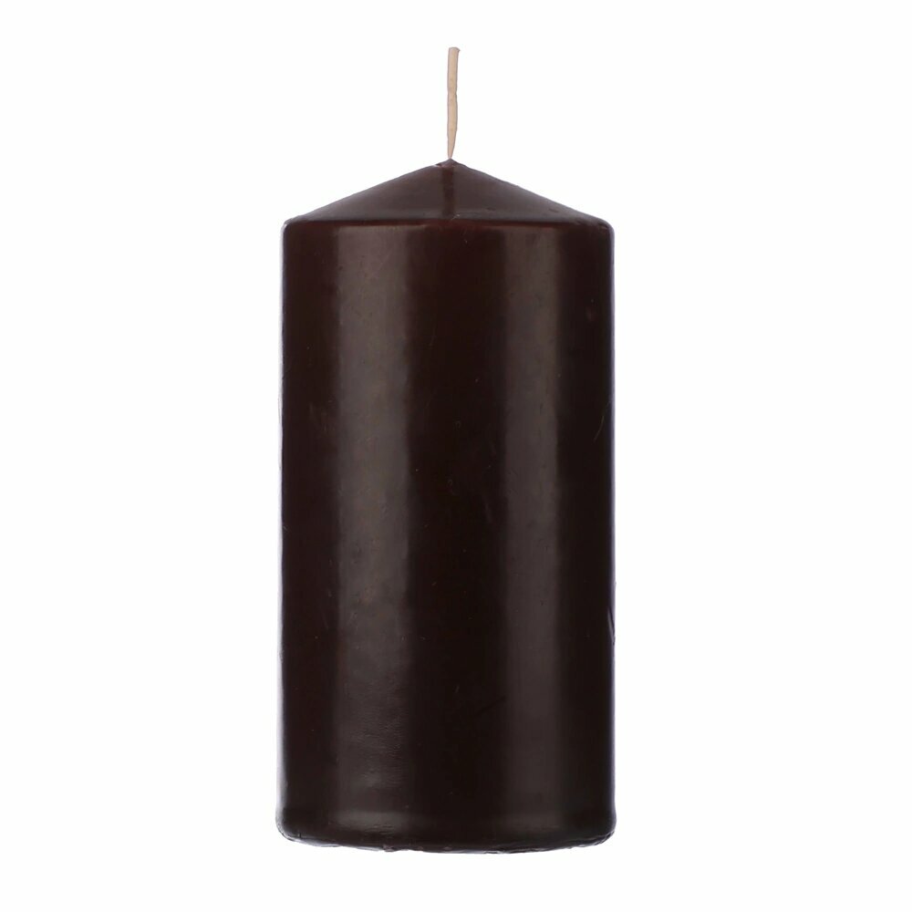 Свеча столбик "Классическая" Русская Свечная Мануфактура, 10 см, коричневая