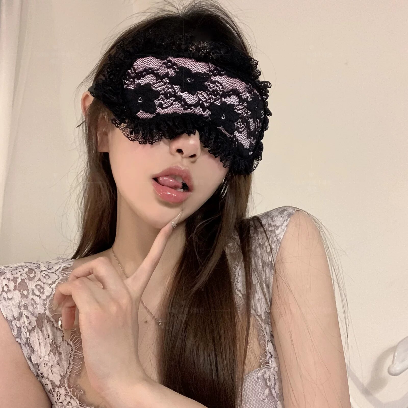 Ночь без сна, маска для глаз в виде черного глаза, маска для глаз в стиле abstinent, браслет, кружевной реквизит для