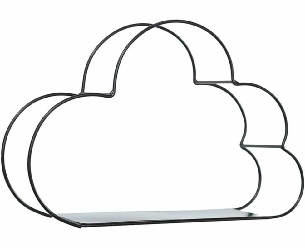 Железная облачная стеллажная система в черном цвете