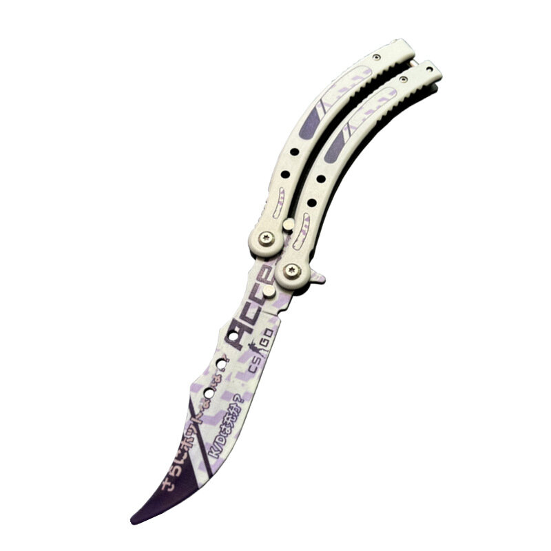 Горячая продажа SG CSGO Игровой бабочка-нож, метательный нож, портативный складной нож, нож для начинающих, нож для тренировок на открытом воздухе, нож для тренировки, не заточенный