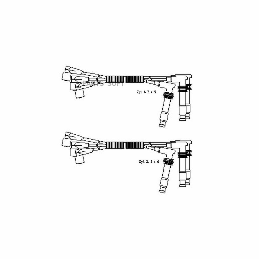 Провода в/в к-т Opel Omega b 2.5 от официального дистрибьютора, BREMI, артикул 300674