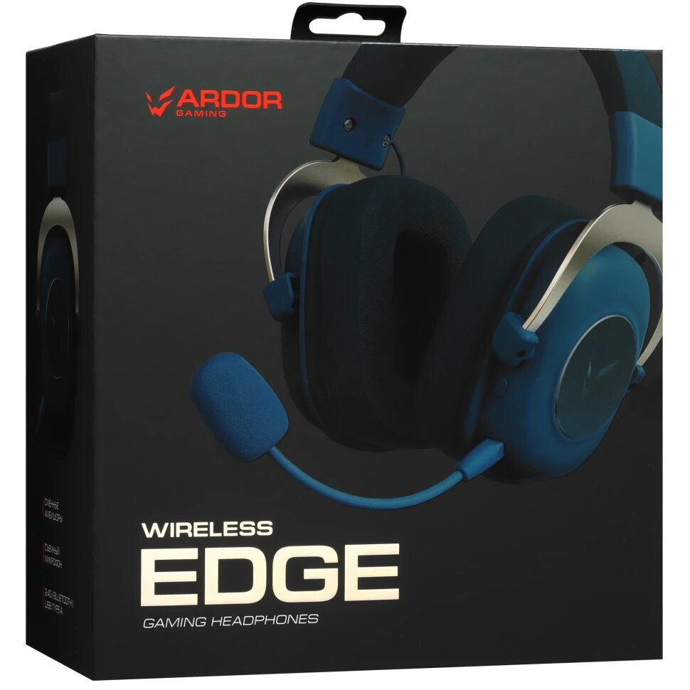 Беспроводные/проводные наушники ARDOR GAMING Edge Wireless, 7.1 Virtual, for PS5, Xbox Series X|S, синий