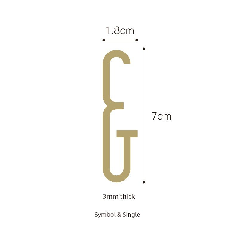 Латунные наклейки на стену с английским алфавитом, металлические украшения для стен, медные наклейки на дверь с