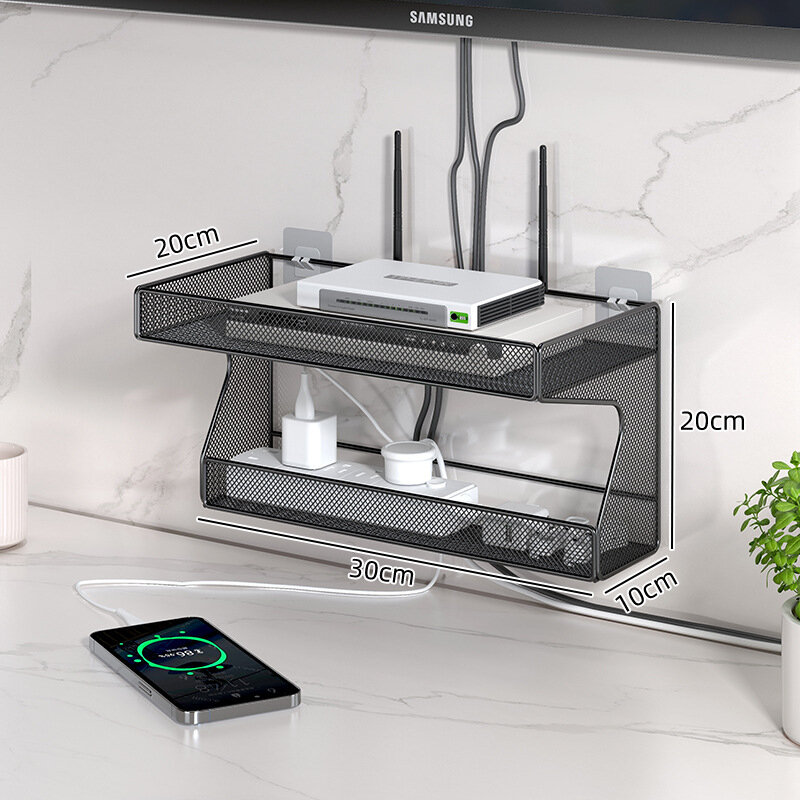 Стойка для роутера, коробка для хранения WiFi-модема, настенная полка, настенный ТВ-приставка без сверления