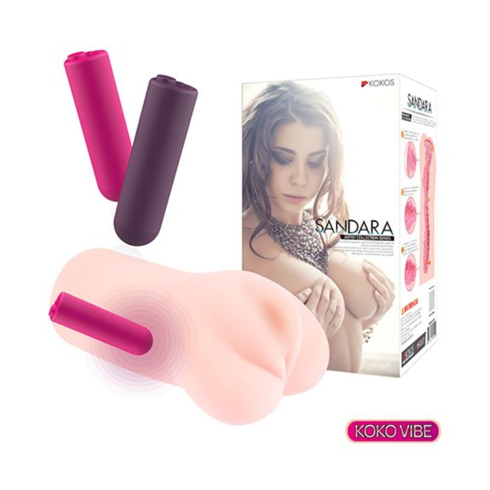 Телесный вибромастурбатор-вагина "Sandara Auto", термопластичная резина