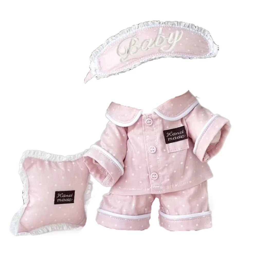Пижама для куклы 20 см, комплект, розовый, style 1