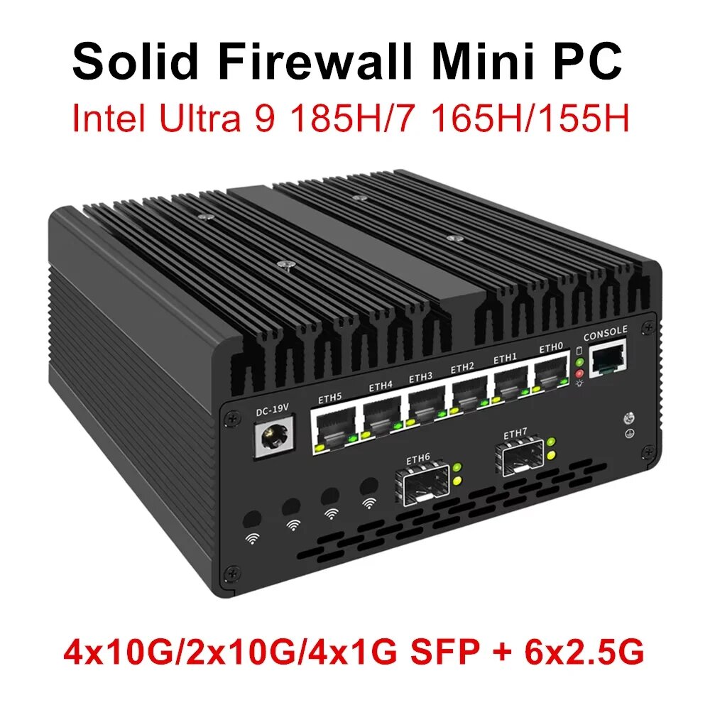 Topton Firewall Mini PC H15 U7 165H 4x10G SFP