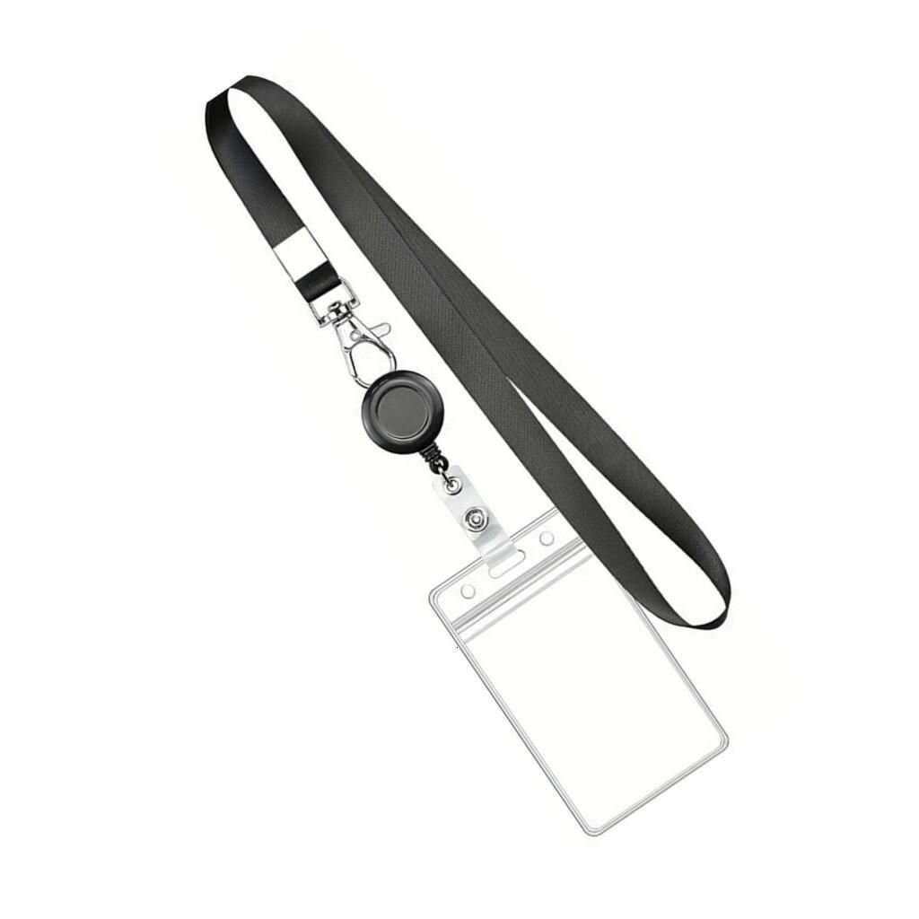 Ретрактор для бейджа с ПВХ-чехлом, - Вертикальная карта