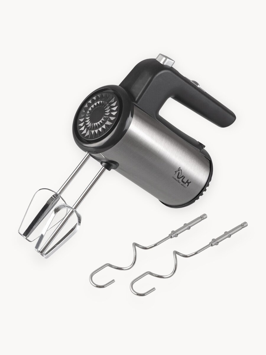 Миксер VLK "Milano-6901", 500Вт, 5 скоростных режимов, нержавеющая сталь, черный/серебристы