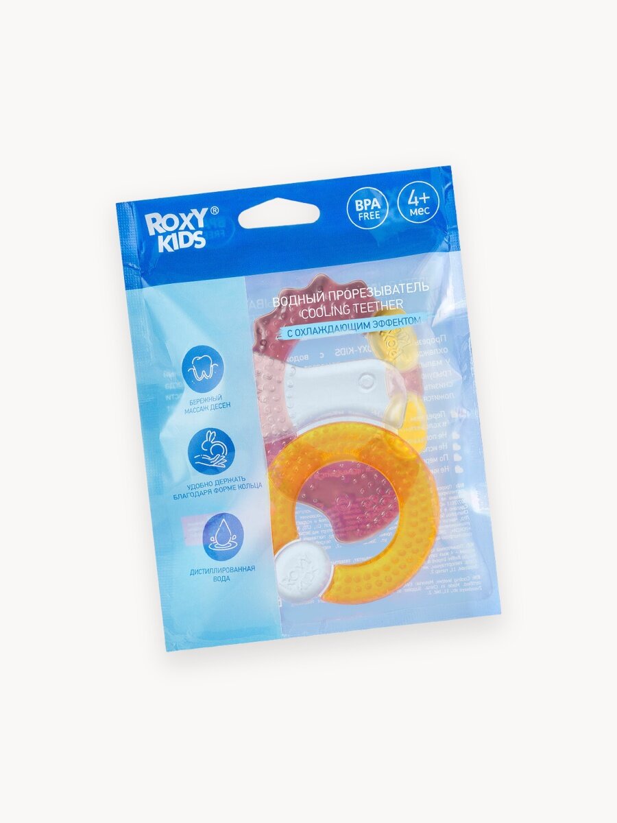 Прорезыватели ROXY-KIDS "Лесные жители", с охлаждающим эффектом, розовый, прозрачный, 2шт