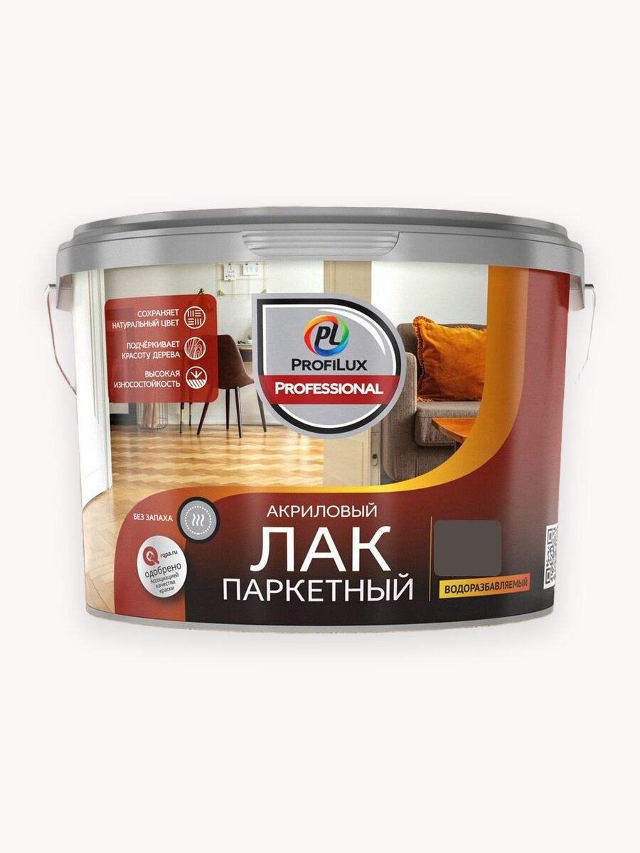 Лак акриловый паркетный полуматовый 2.5л Profilux Professional