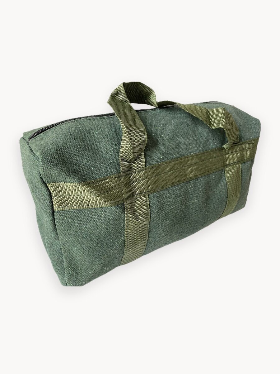 Сумка для инструментов, брезент, до 150 кг, 1 отсек, зеленая/белая