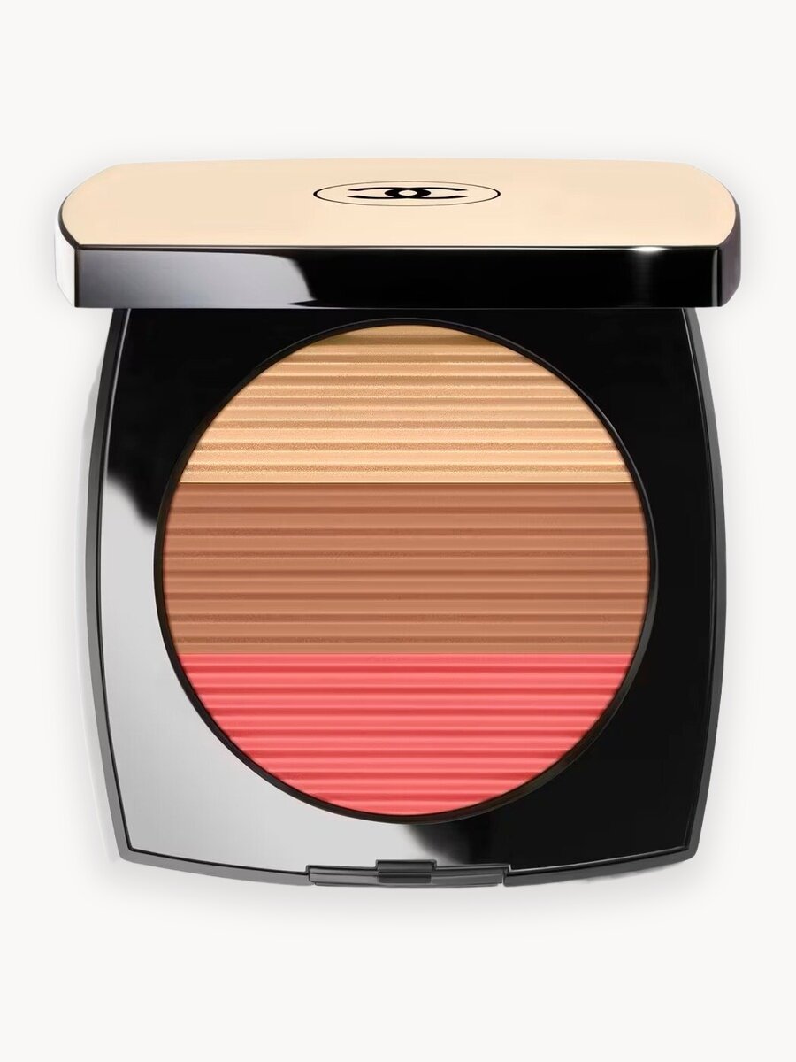 Палетка для лица CHANEL Les Beiges Healthy Glow 15 г | Бронзер, румяна, хайлайтер | Medium Coral