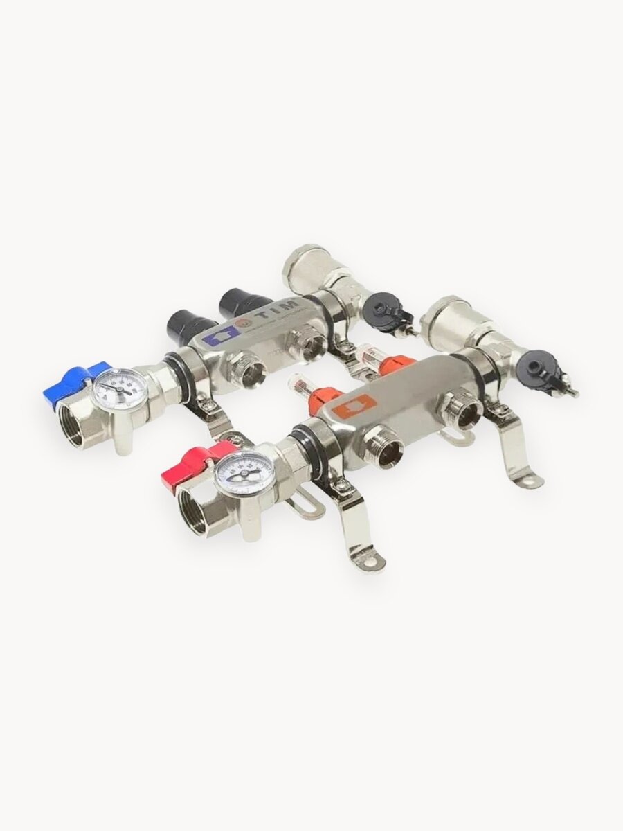 Коллекторная группа TIM с расходомером и термостатом 1-3/4 дюйма