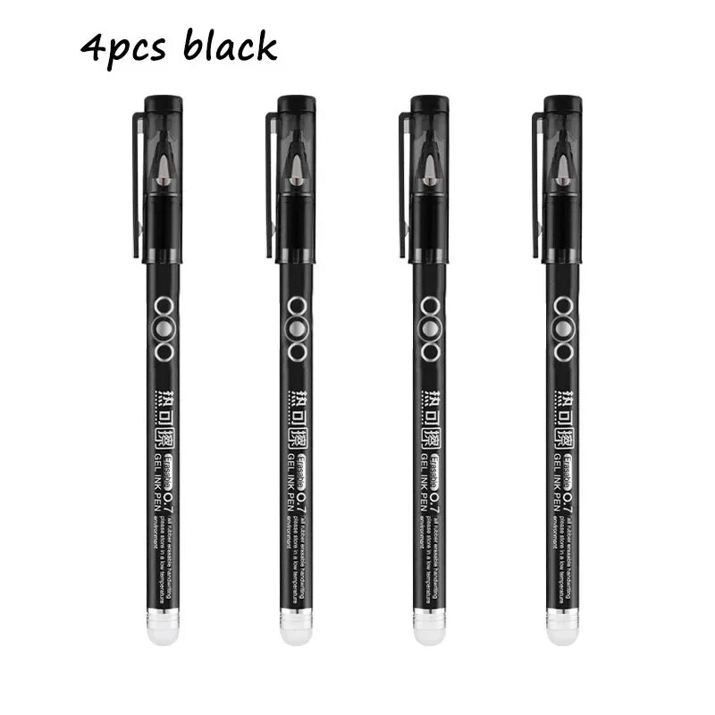Термохромные гелевые ручки 4-12 шт. Черный, 4pcs Black