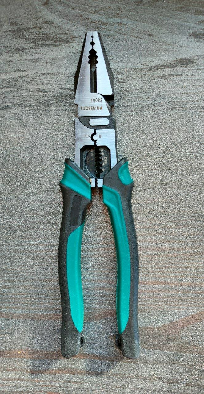 Пассатижи Tuosen с рычажным механизмом, режущими кромками и диэлектрическими свойствами