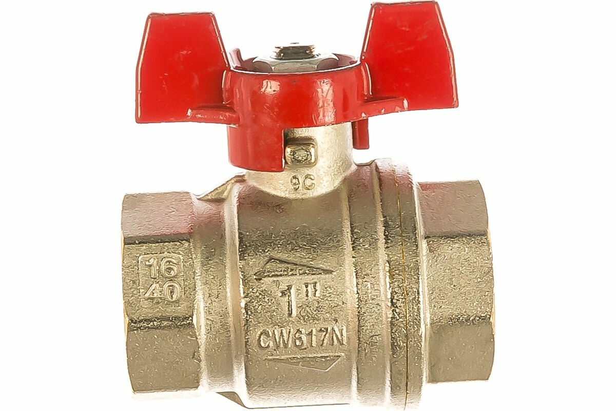 RuB шаровой кран 1' DN25 PN40 серия MILANO S.90 S90F16 ВР-ВР, бабочка для водоснабжения