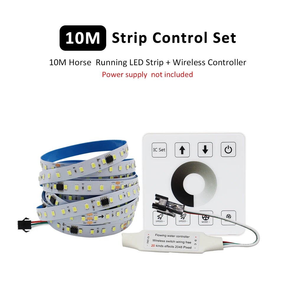 Светодиодная лента Running Water Light WS2811 24В 120LED/м холодный/теплый белый 10/15 м