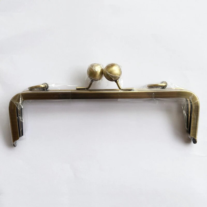 Металлический каркас кошелька с винтами, 20 см antique brass