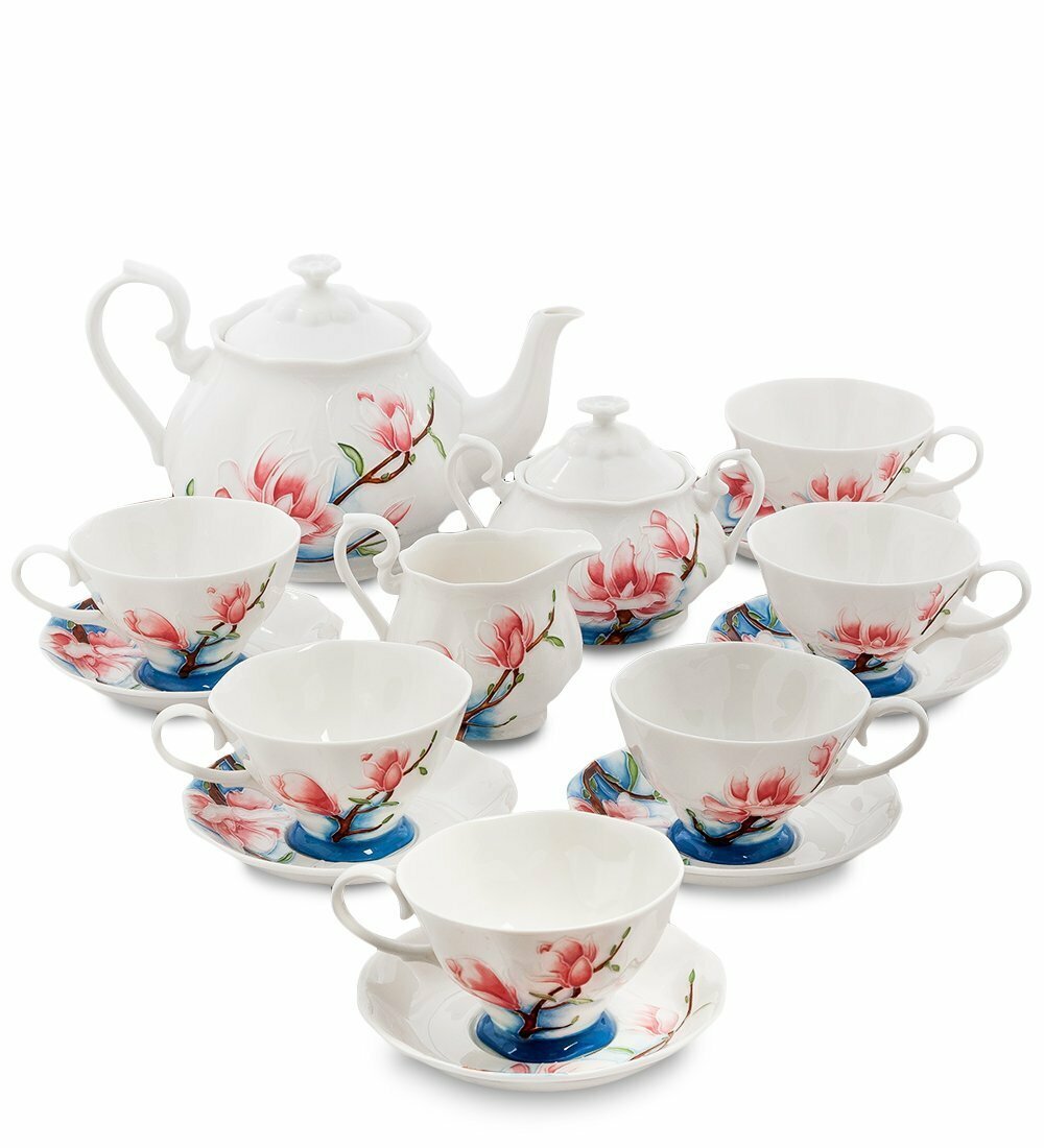 Чайный сервиз на 6 персон 'Сакура в цвету'
